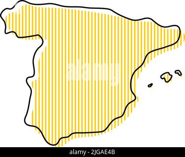 Spain map icon. Spain outline map. Simple icon design. Vector ...
