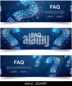 Set of 3 banners with question mark Stock Vector Image & Art - Alamy
