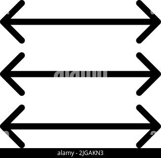 Curved line with two side arrow icon vector for graphic design, logo, website, social media ...