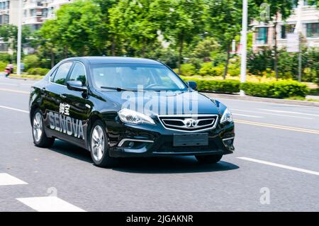 Senova D70 a car from BAIC based on the Saab 9-5 being driven on the ...