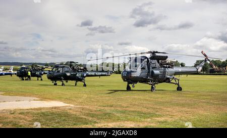 Historical collection of Westland Wasp helicopters airborne at the Fly ...