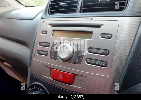 car portable radio. car interior Stock Photo - Alamy
