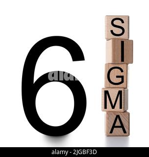 Figure 6 and cubes with text SIGMA on white background Stock Photo - Alamy
