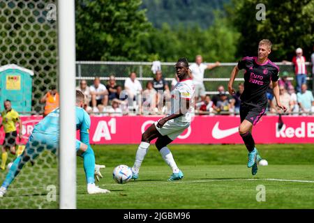 Anif, Austria. 9th July 2022. Anif - Samson Tijani of RB Salzburg ...