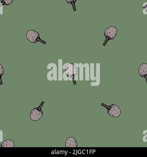 Ping pong racket sketch seamless pattern. Vintage sport elements for ...