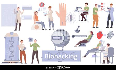 Biohacking concept. Future health optimization through technology ...