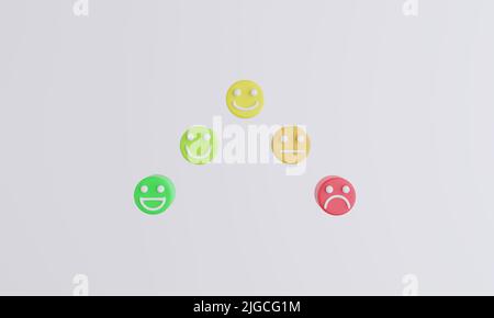 Set of emoji emoticons with angry mood, customer service rating ...