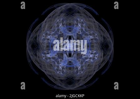 Exquisite Symmetry Digital Fractal with dynamic lines and curves with ...