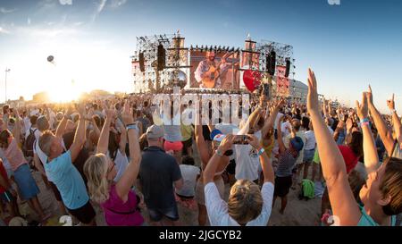 Lungomare, Marina di Ravenna, Italy, July 09, 2022, Jovanotti and ...
