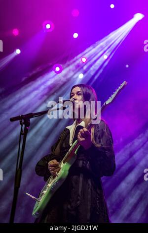 LONDON, ENGLAND: Wet Leg support Inhaler at the Kentish Town Forum ...