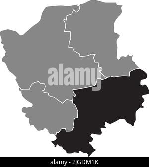 Lutsk map, city in Ukraine. Municipal administrative area map with ...