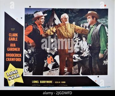 BRODERICK CRAWFORD and CLARK GABLE in LONE STAR 1952 director VINCENT SHERMAN story Howard ...