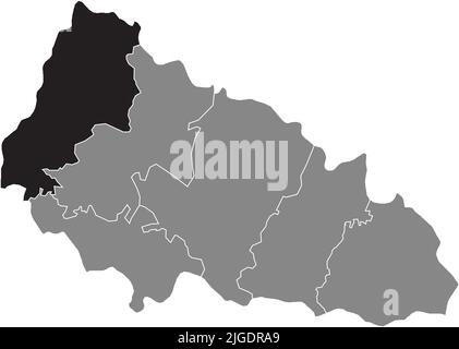 Uzhhorod map, city in Ukraine. Municipal administrative area map with ...