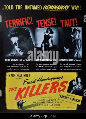 BURT LANCASTER and AVA GARDNER in THE KILLERS (1946), directed by ...