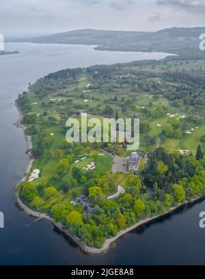 Loch Lomond golf course aerial view Scotland Stock Photo - Alamy