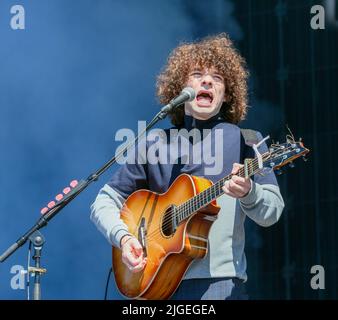 Music fans as Dylan John Thomas performs at the Main stage on day one ...