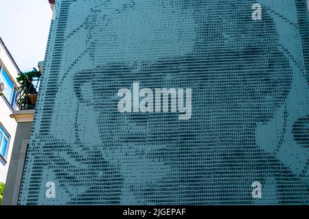 Mural depicting Turlish mathematician Cahit Arf in Istanbul, Kadiköy ...