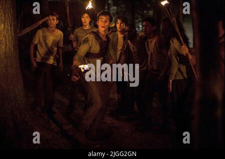 Kaya Scodelario and Thomas Brodie-Sangster attending the Maze Runner ...