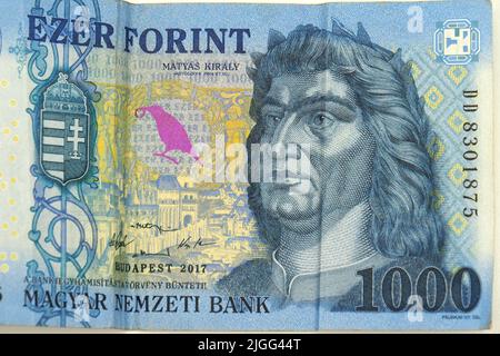 thousand HUF banknote (1998-), hungarian forint, the Hercules Fountain ...