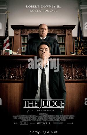 DOWNEY JR, DUVALL,POSTER, THE JUDGE, 2014 Stock Photo - Alamy