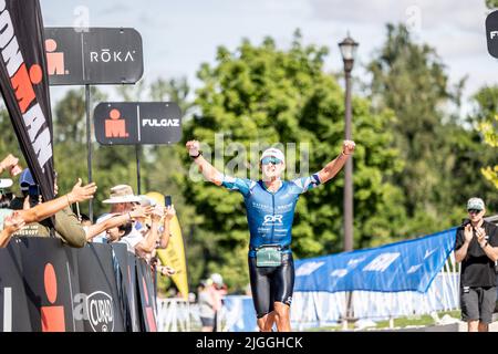 July 10, 2022, Salem, Oregon, USA: JUSTIN METZLER celebrates his ...