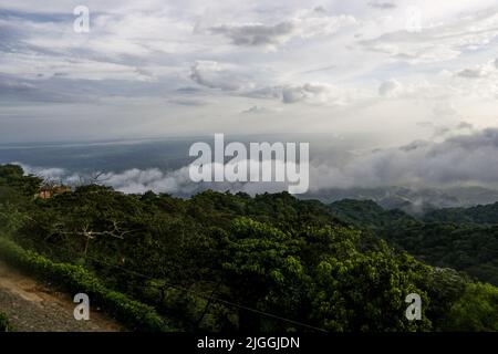View of a landscape of the municipality of Alegría in the Tecapa ...