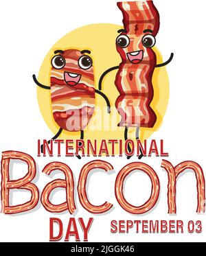 International bacon day poster template illustration Stock Vector Image ...