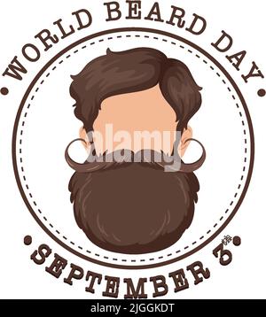 World Beard Day September 3 illustration Stock Vector Image & Art - Alamy