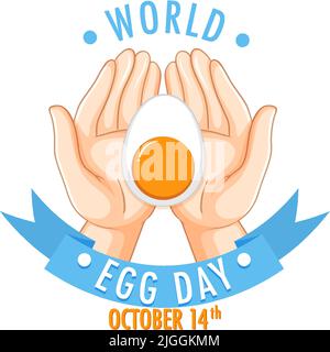 World Egg Day October 14 Banner Design illustration Stock Vector Image ...