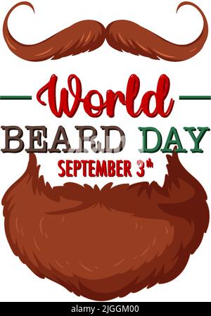 World Beard Day September 3 Banner illustration Stock Vector Image ...