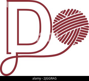 Letter U and skein of yarn icon design illustration vector Stock Vector ...