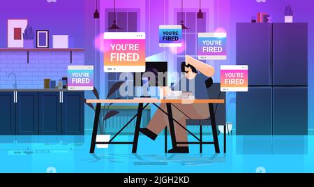 unhappy businesswoman with you are fired notification dismissal ...