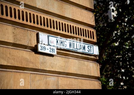 King William Street Sign - Adelaide - Australia Stock Photo - Alamy