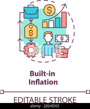 wage inflation color icon vector illustration Stock Vector Image & Art ...