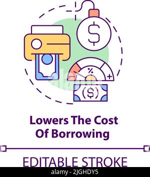 refinancing line icon, outline symbol, vector illustration, concept ...