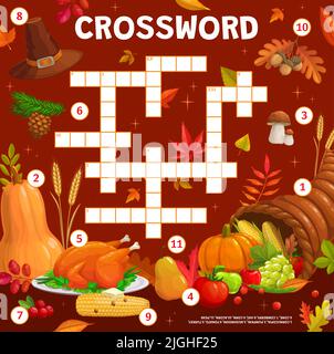 Thanksgiving cornucopia, autumn harvest and potluck word search puzzle ...