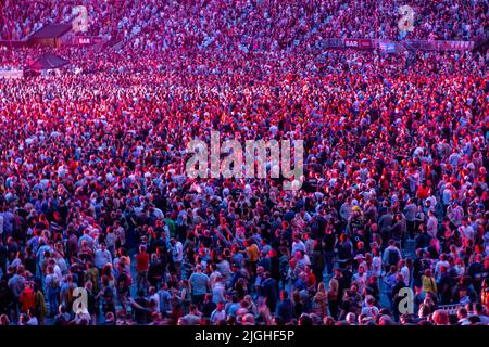 Rock group Queen in concert at the NEC Arena in Birmingham 31st August ...