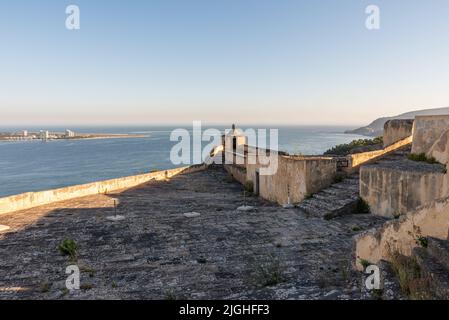 Sao Filipe Fort Located in the city of Setubal, Portugal Stock Photo ...