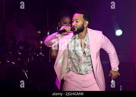 John Legend performs at the 61st jazz festival of Juan-les-Pins on July ...