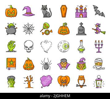 zombie horror line icon vector illustration Stock Vector Image & Art ...