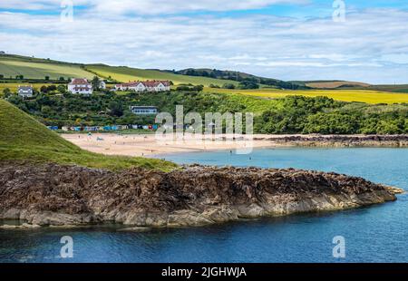 Beach Huts at Coldingham Bay Scotland Stock Photo - Alamy