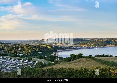 Devon Beer Head, View over to Seaton and the Axe Valley Stock Photo - Alamy