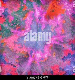 Digital painterly watercolor texture card in fractal style useful for ...