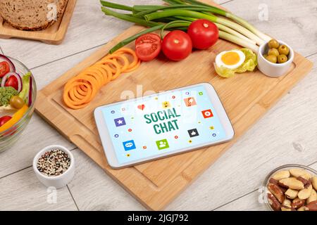 Healthy Tablet Pc compostion, social networking concept Stock Photo - Alamy