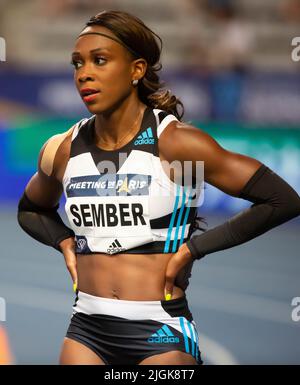 Cindy Sember wins the Women's 100m hurdle during day one of the Olympic ...