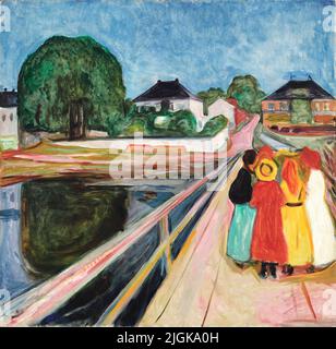 Edvard Munch, Girls on the Bridge, painting, 1901 Stock Photo - Alamy