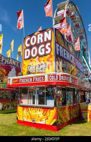 Generic carnival food vender at fair in small town Stock Photo - Alamy