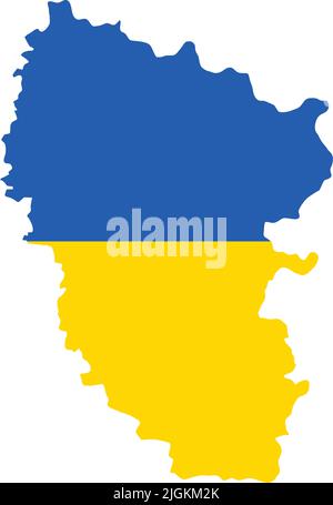 Luhansk map, city in Ukraine. Municipal administrative area map with ...