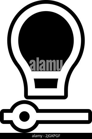 Light dimmer icon line flat trendy design. Electricity lamp saving ...