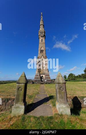 Sir Tatton Sykes Monument built in 1865 at Sledmere in the East Ridings ...